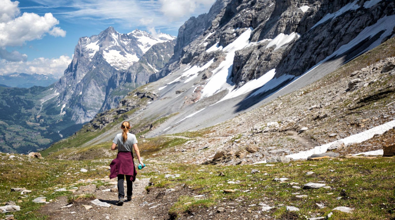 Walking the Northface Trail in Mürren, Switzerland