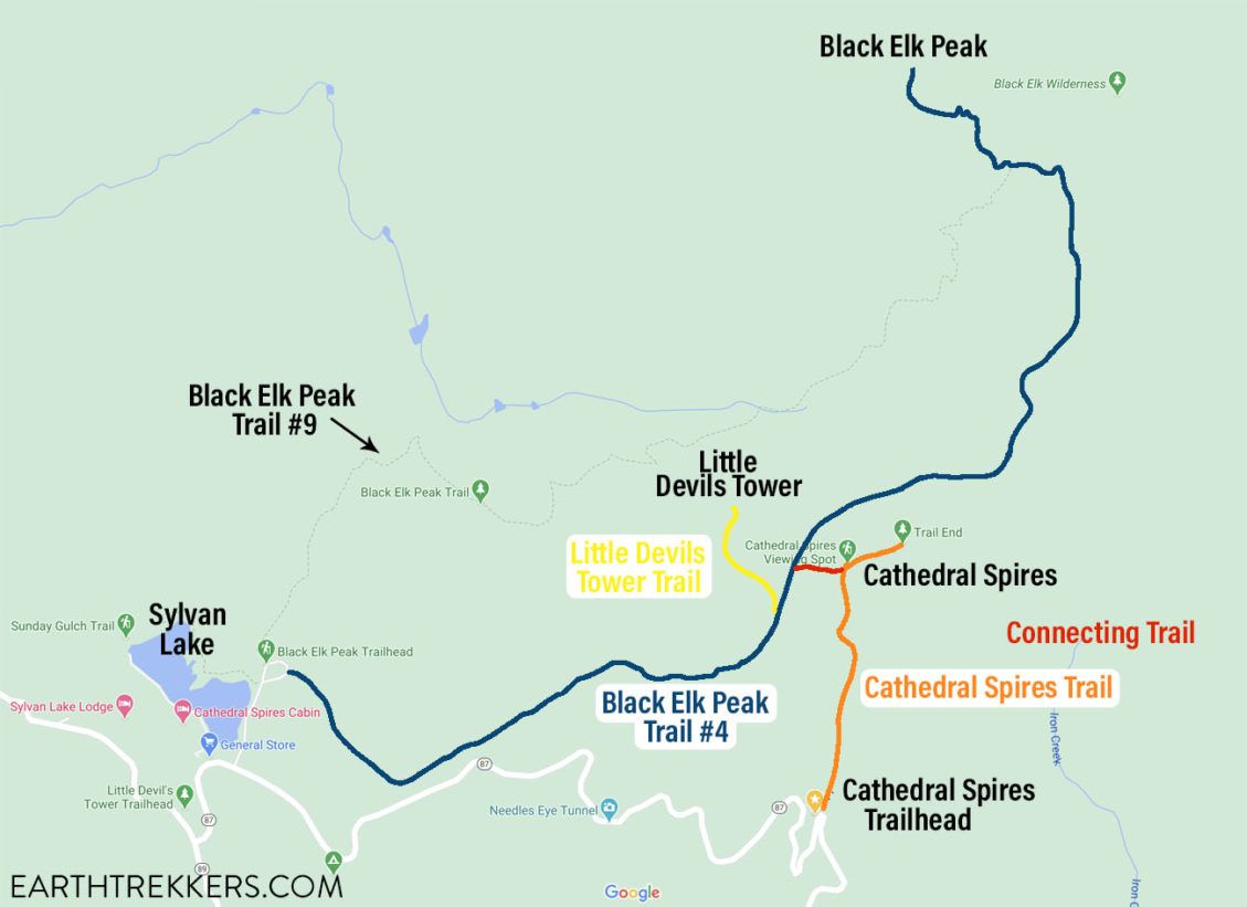 Best Hike in Custer State Park: Little Devils Tower, Cathedral Spires ...