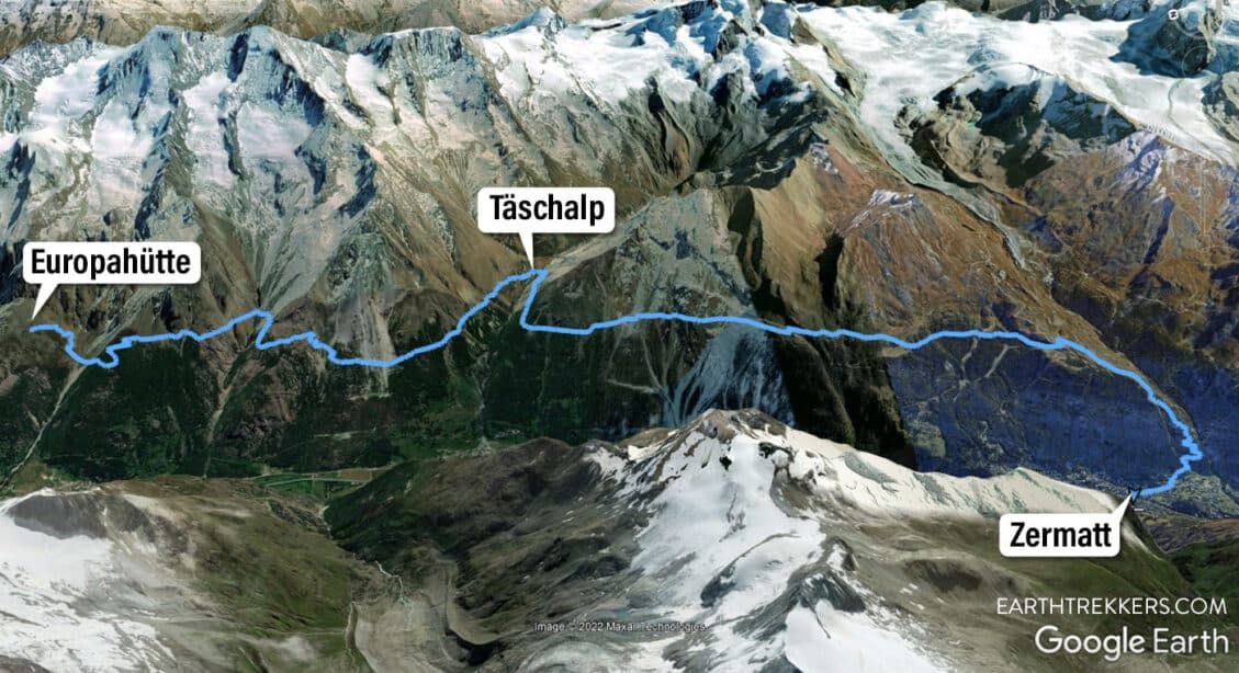 Walker's Haute Route Stage 14: Europahütte to Zermatt