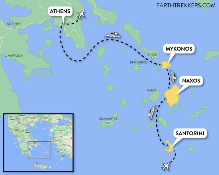 10 Day Greece Itinerary: Santorini, Naxos, Mykonos & Athens