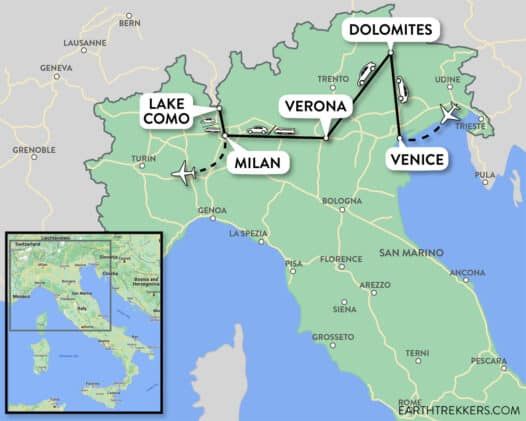 10 Day Northern Italy Itinerary (Dolomites, Venice & Lake Como)