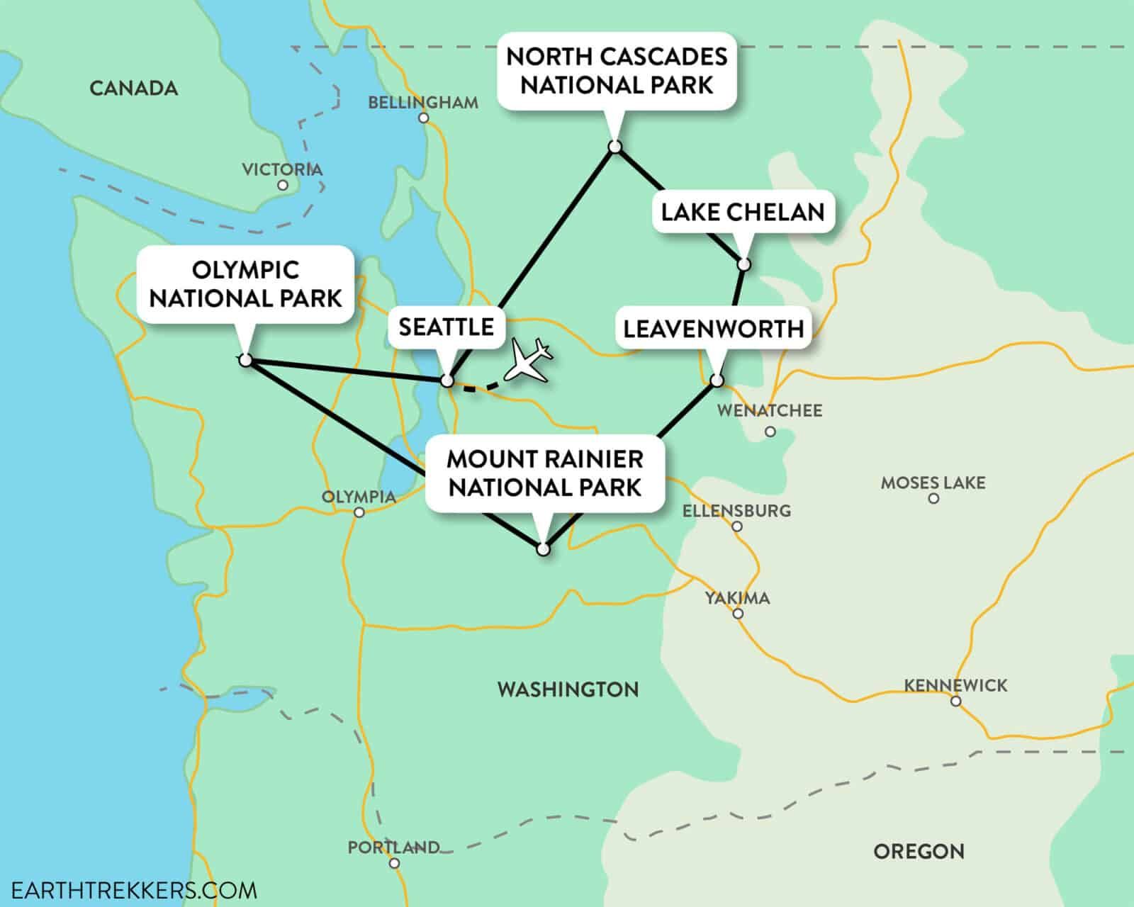 Washington Road Trip Itinerary: 7 to 14 Days in the National Parks