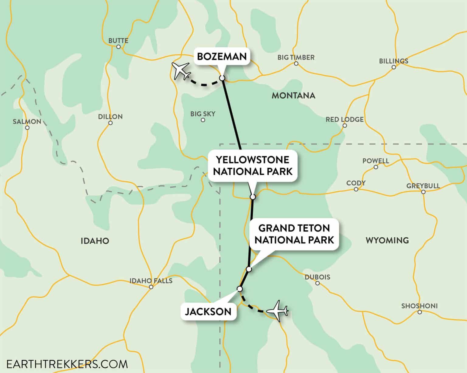 Yellowstone Grand Teton Itinerary