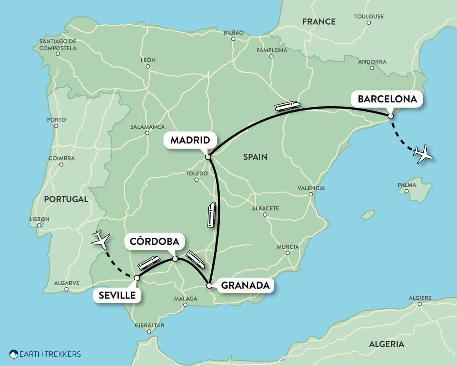 Two Weeks in Spain: Madrid, Barcelona, Seville & Granada (By Train)